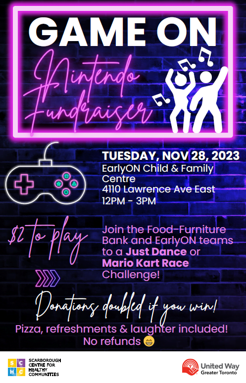 Game ON! Nintendo Fundraiser - Scarborough Centre for Healthy Communities