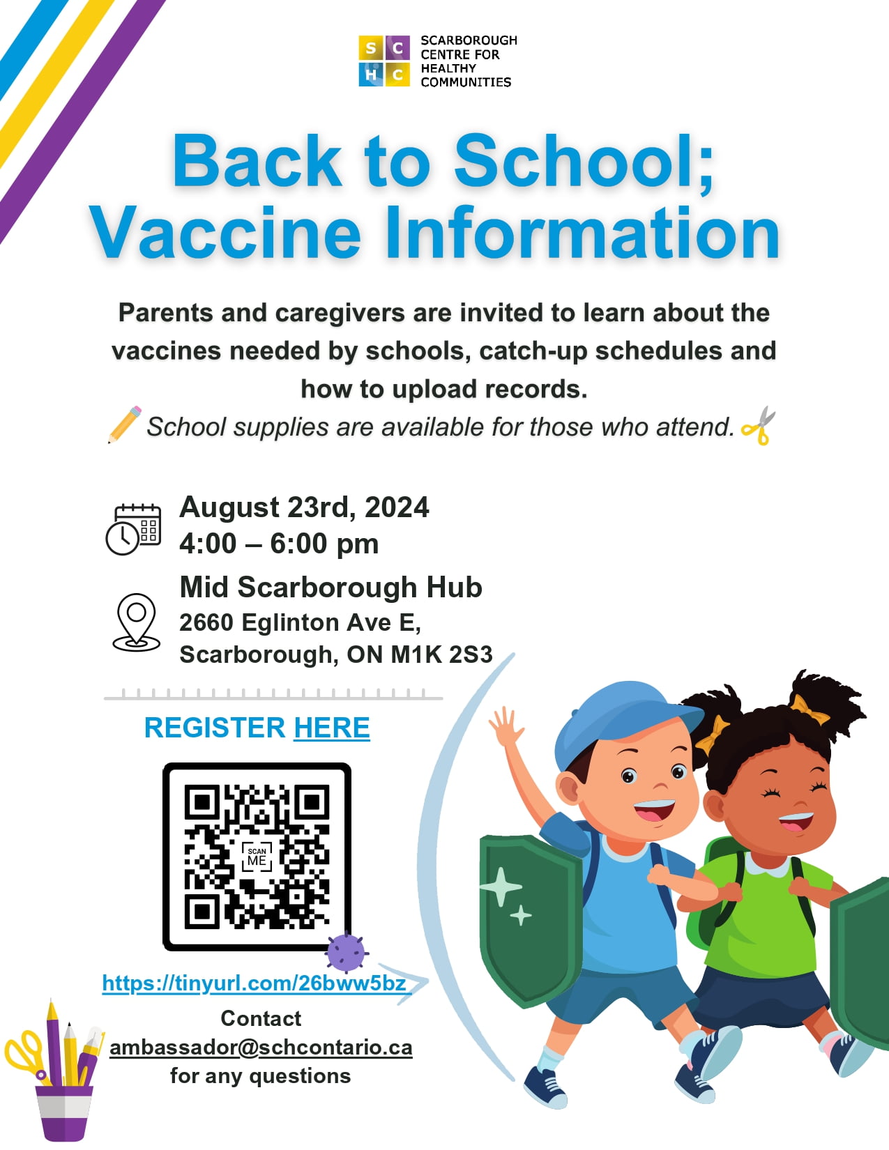 Back to School Vaccine Information - Scarborough Centre for Healthy ...